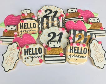 21st birthday cookie | Etsy