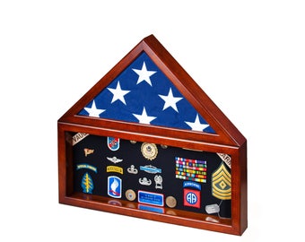 Memorial Flag Display Case with Etched Seal