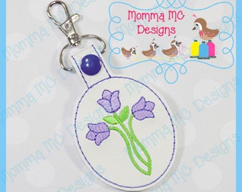 sugar skull key fob AND snap tab design for 4x4 hoop