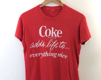 Vintage coke tee | Etsy