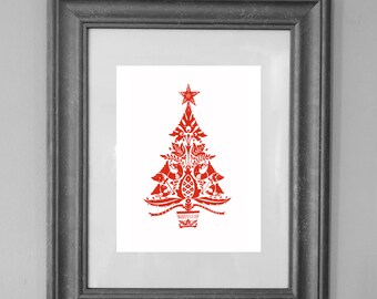 Folk art trees | Etsy