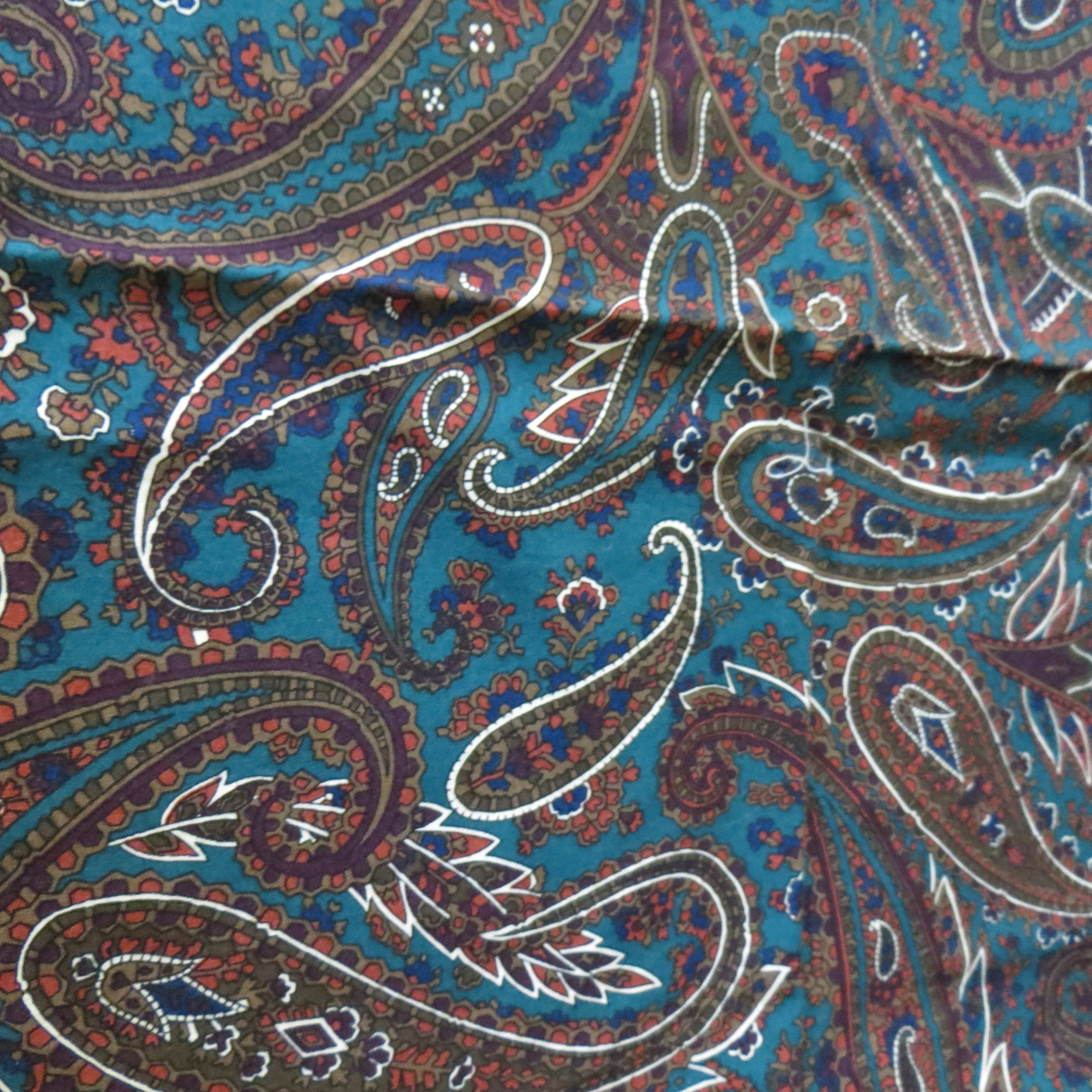 Dark Green Paisley Fabric Cotton Fabric by Alexander Hendry Long ...