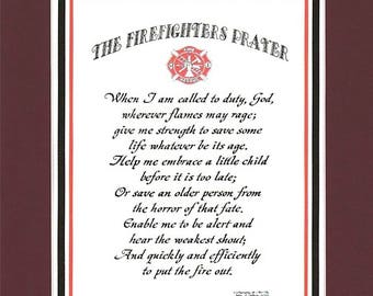 Firefighter prayer | Etsy