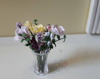 Seashell Wild Flower Bouquet in Vase with Sand Tall