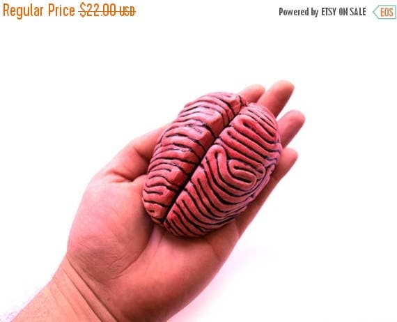 Ceramic Brain Sculpture Desk accessory Anatomy sculpture