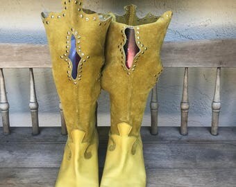 Mustard yellow shoes | Etsy