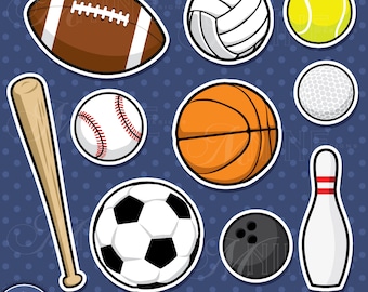 Sports clipart | Etsy