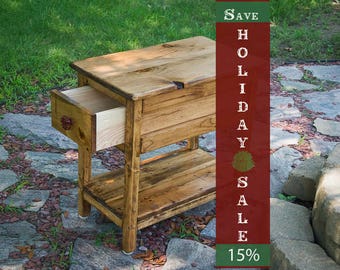 Rustic end table | Etsy