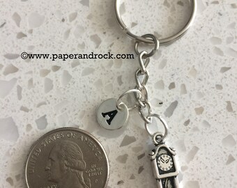 Clock keychain Prague clock key ring Clock jewelry Steampunk