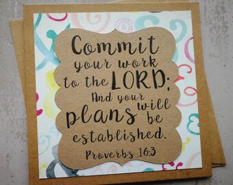 Proverbs 16 3 | Etsy