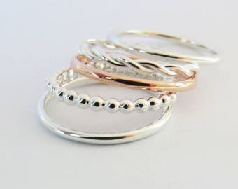 Mixed metal ring | Etsy