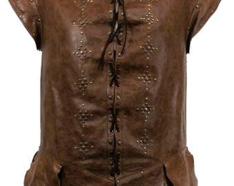 Leather jerkin | Etsy