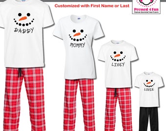 Snowman pajamas | Etsy