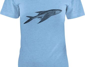 Flying fish print | Etsy