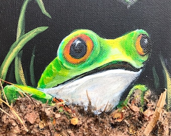 Mexican Folk Art Frog LA RANA Loteria Print 5 x 7 8 x 10 or