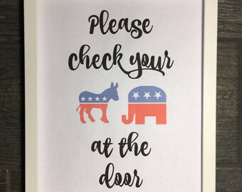 No politics signs | Etsy