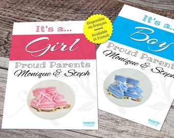 Gender reveal card | Etsy