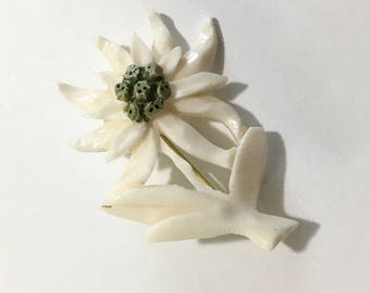 Edelweiss brooch | Etsy