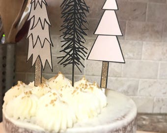 Tree cake topper | Etsy