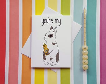 Bunny pun card | Etsy