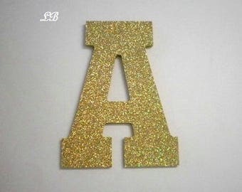 Gold glitter letters | Etsy