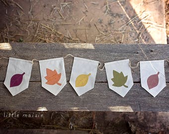 Fall leaf banner | Etsy