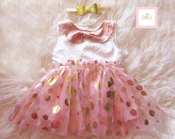 Gold baby dress | Etsy