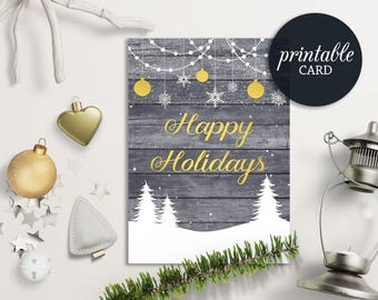 Rustic holiday cards | Etsy