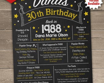 30th birthday poster | Etsy