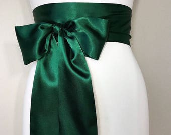 Green wedding sash | Etsy