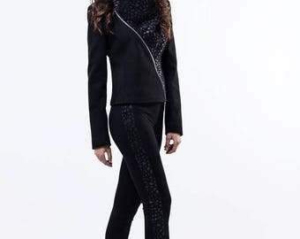 Cowl neck jacket | Etsy