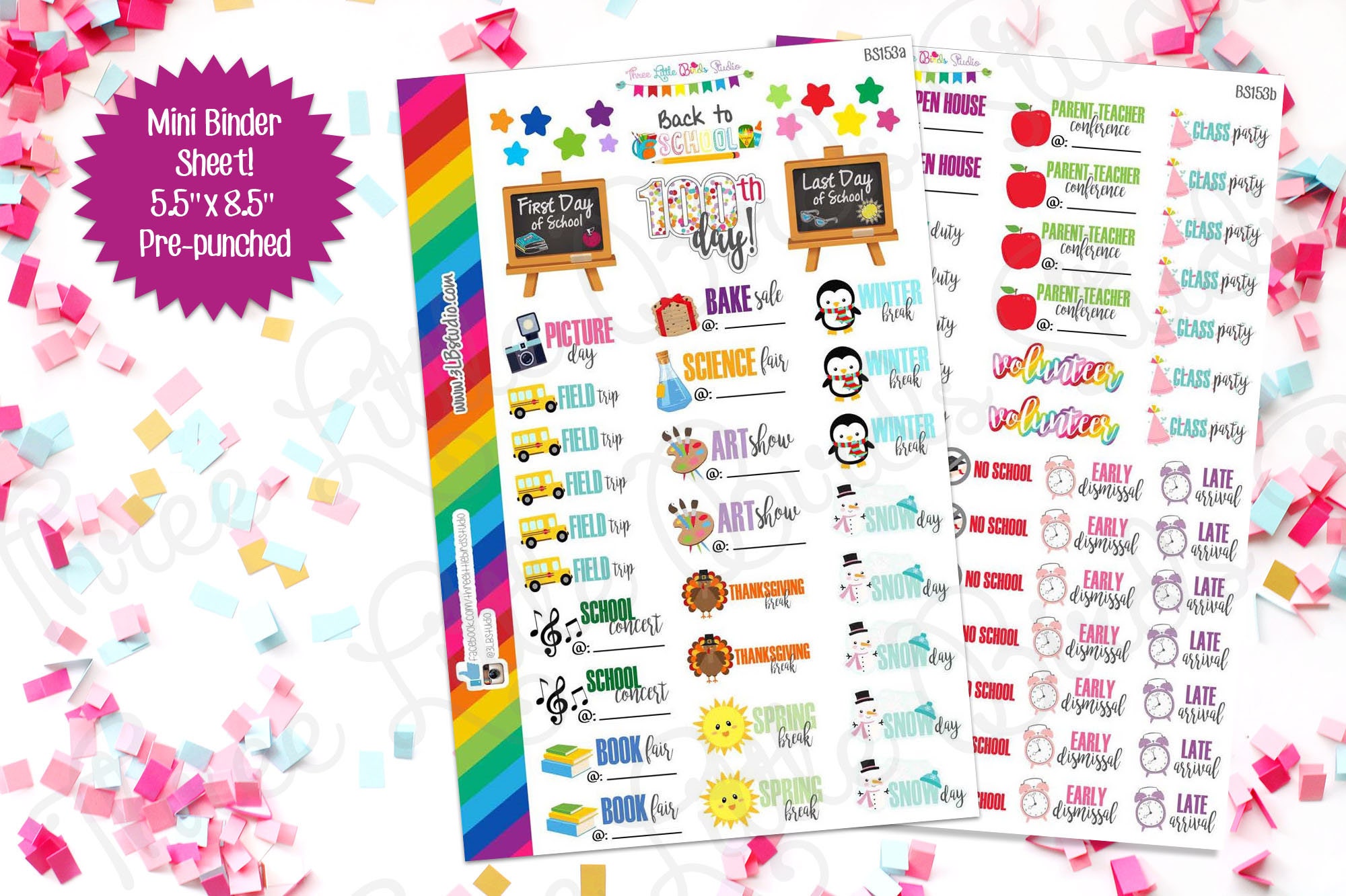 Back to School Planner Stickers BS153ab For your Erin