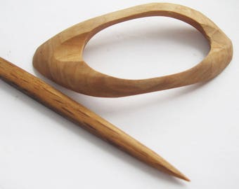 Wooden hair pin | Etsy