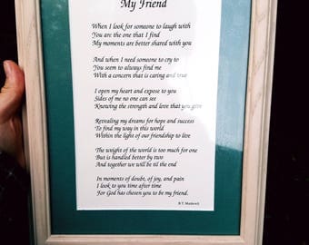 Best friend poem | Etsy