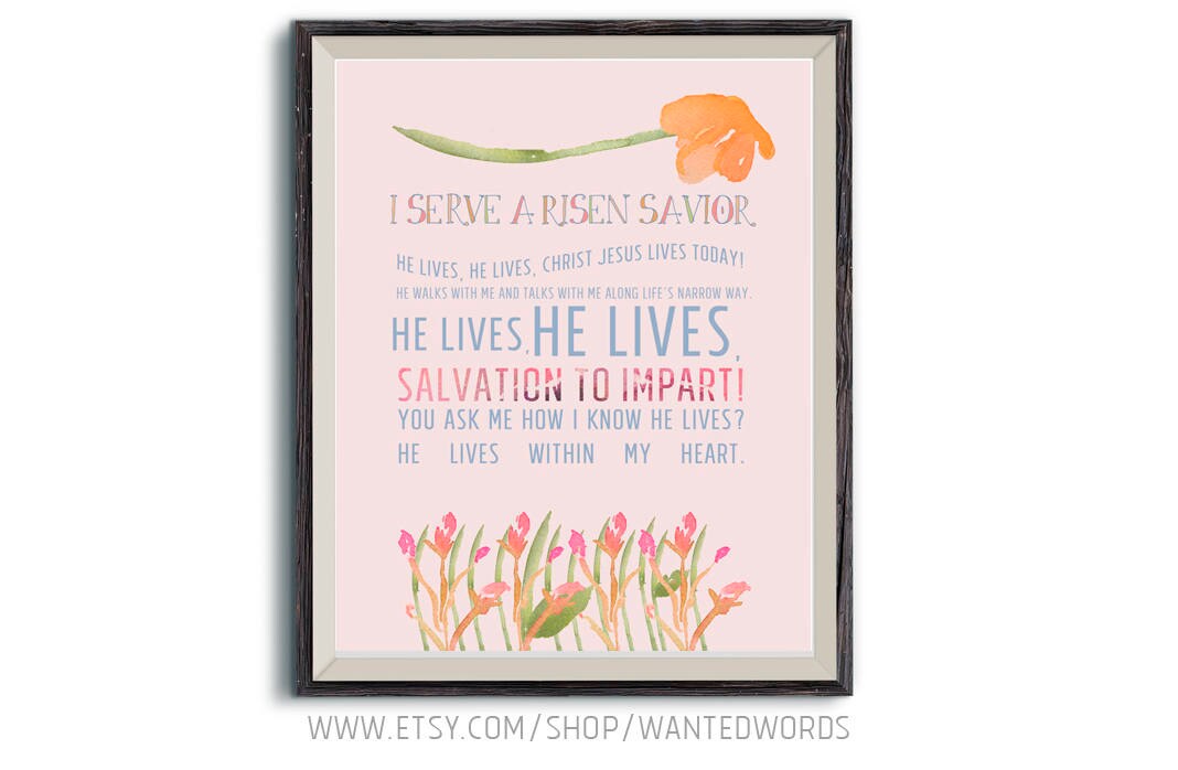 I Serve A Risen Savior Hymn Lyrics Inspirational Christian