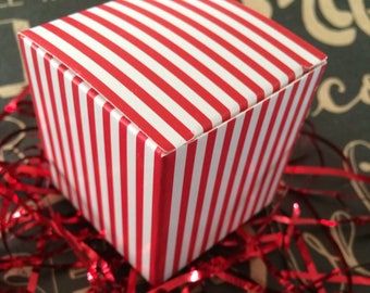 Red stripe box | Etsy