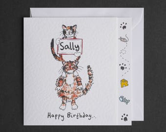 Cat card | Etsy