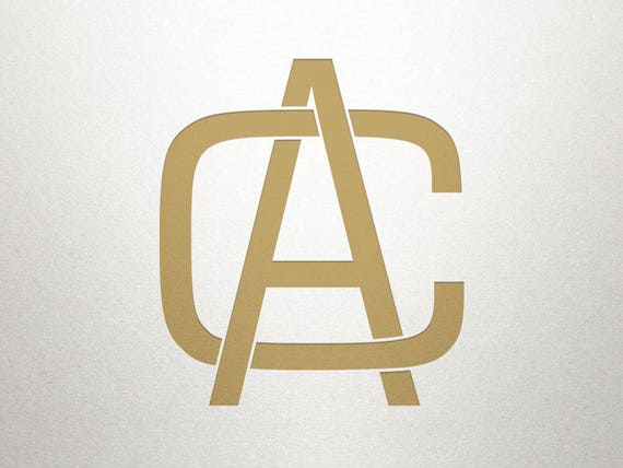 Printable Monogram Design AC CA Printable Monogram