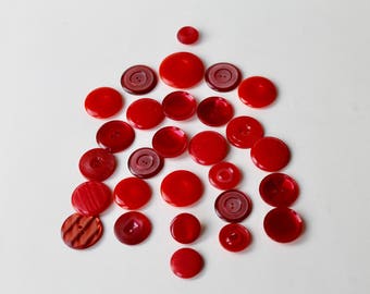 Red vintage buttons | Etsy