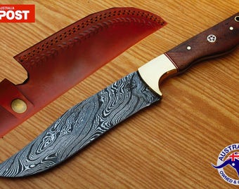 Damascus knife | Etsy