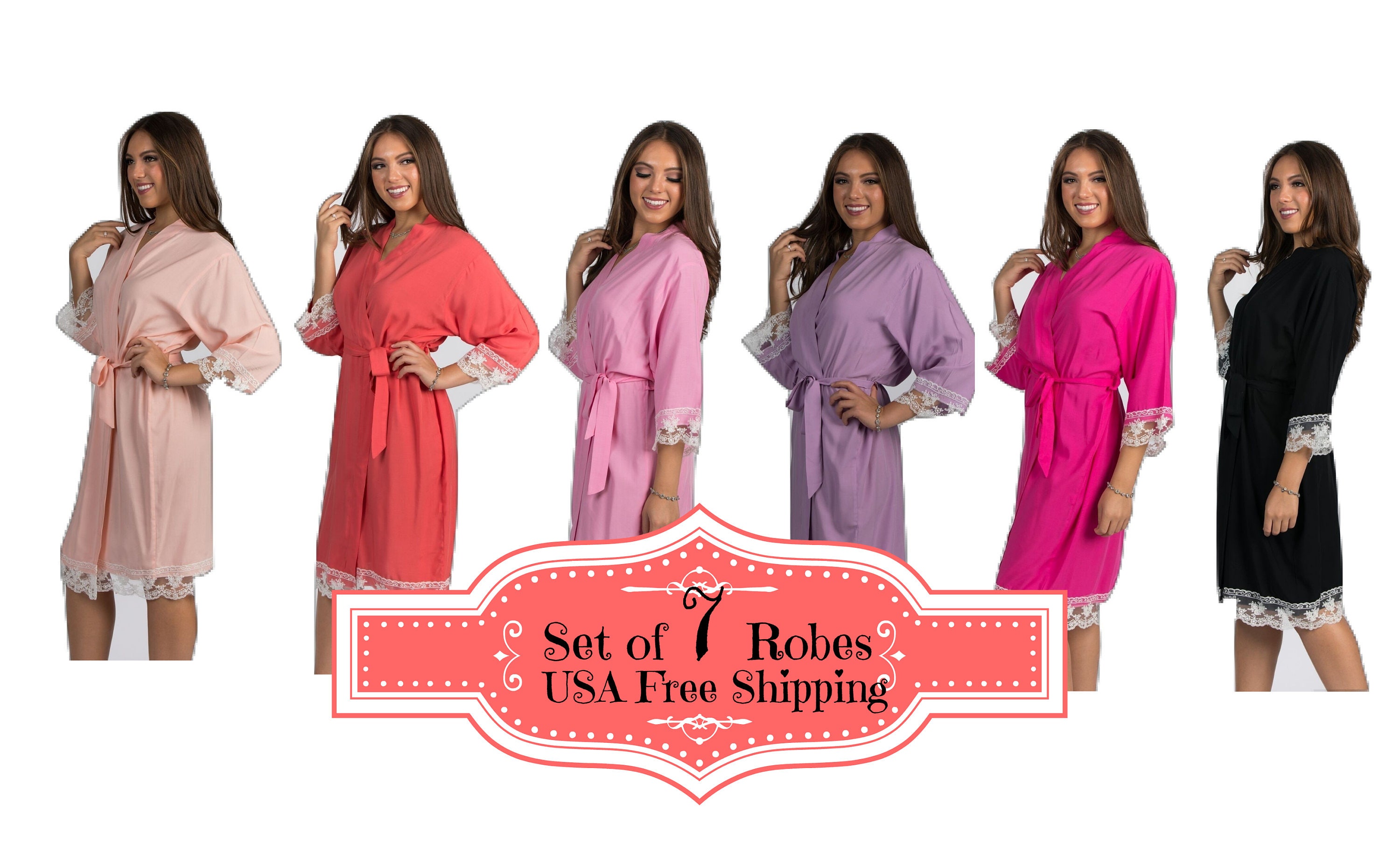 Set Of 7 Mix And Match Colors And Sizes Customization Available