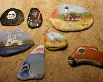Custom painted rock | Etsy