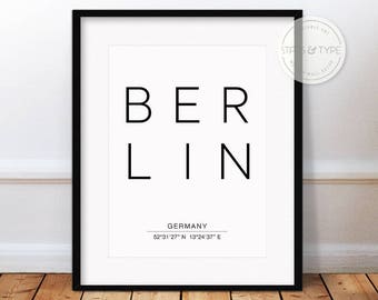 Berlin poster | Etsy