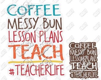 Teacher coffee svg | Etsy