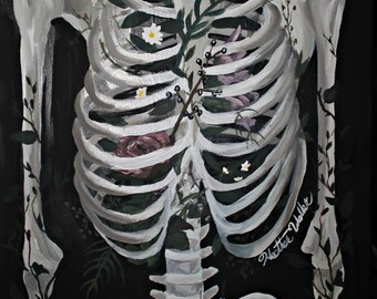 Skeleton painting | Etsy