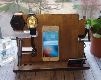 Wooden iphone dock | Etsy