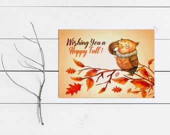 Fall greeting card | Etsy