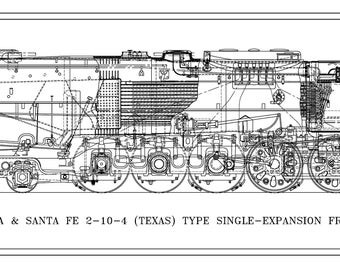 Steam Locomotive Charts & Drawings by LocomotiveCharts on Etsy
