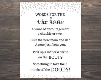Diaper message sign | Etsy