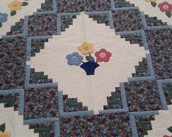 Flower basket quilt | Etsy